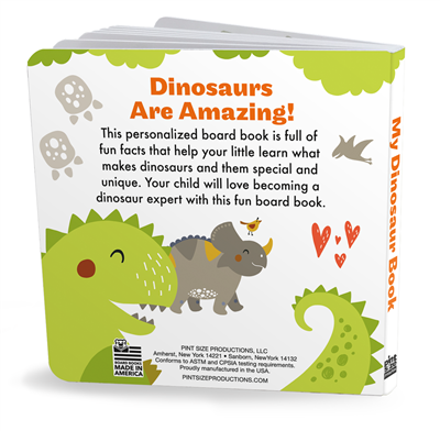 Personalized My Dinosaur Board Book | Pint Size Productions